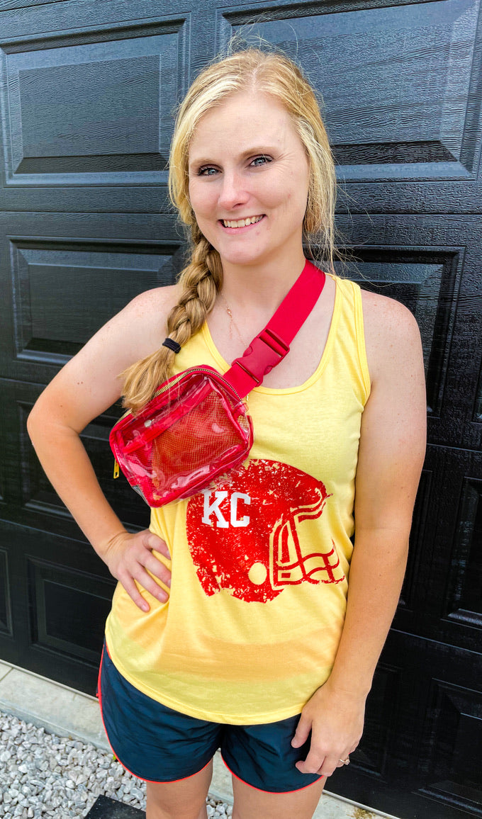 Yellow KC Helmet Tank – Pink Lemonade